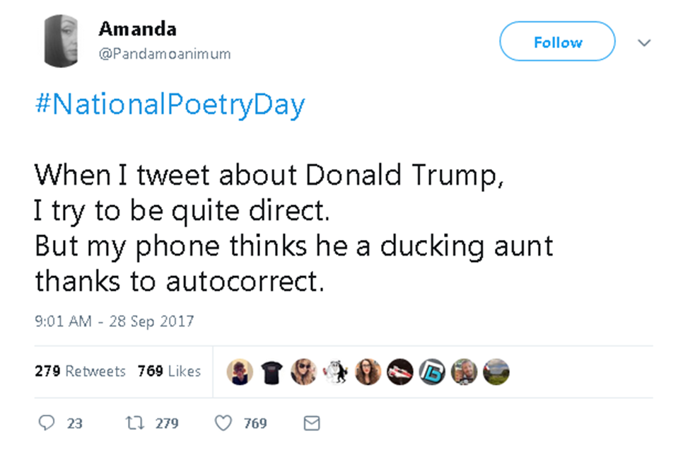 National Poetry day: the best of Twitter – nothing in the rulebook